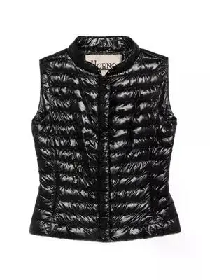 Herno Zip-fastening Quilted Gilet - Black