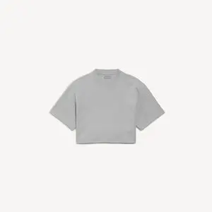 Balenciaga Cropped T-shirt With Embroidered Logo