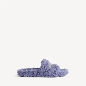 Balenciaga Furry Open Mule - Purple