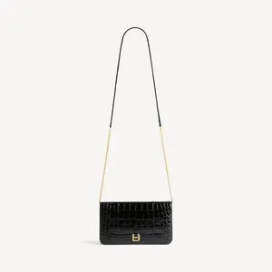 Balenciaga Hourglass Phone Pouch - Black