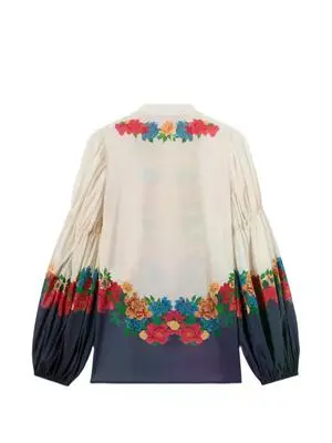 La DoubleJ Floral Placée Blouse - Neutrals