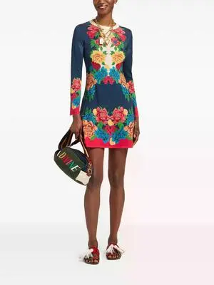 La DoubleJ Mini Swing Floral-print Dress