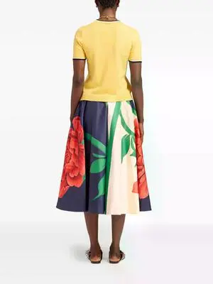 La DoubleJ Floral Ballerina Midi Skirt