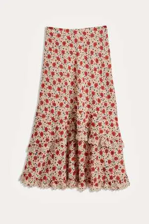 Rixo Aenor Eva Floral Print Skirt