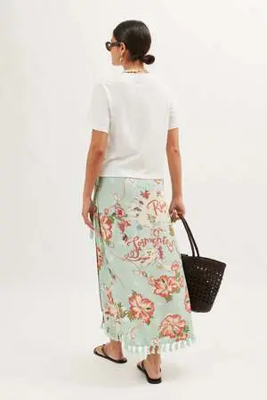 Rixo Parisa Ibiza Map Skirt