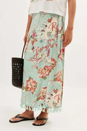 Rixo Parisa Ibiza Map Skirt