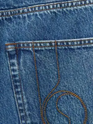 La DoubleJ Embroidered Floral Cuff Jeans