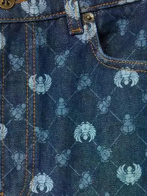 La DoubleJ Check Print Bell-bottom Jeans
