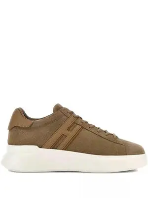 Hogan H580 Logo-appliqué Sneakers - Brown