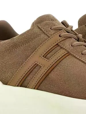 Hogan H580 Logo-appliqué Sneakers - Brown