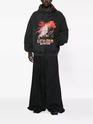 LỰU ĐẠN Graphic Print Oversized Hoodie