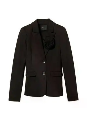 TWINSET Single-breasted Blazer With Detachable Floral Brooch