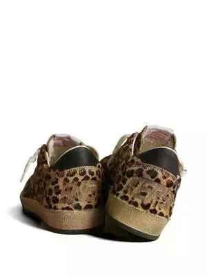 GOLDEN GOOSE Ball Star Leopard Print Pony Skin Sneakers - Neutrals