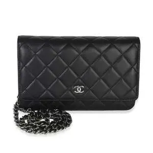 CHANEL Quilted Lambskin Wallet On Chain