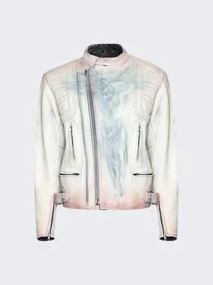 LA MASKARADE Printed Leather Motorcycle Jacket