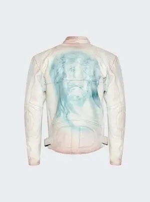 LA MASKARADE Printed Leather Motorcycle Jacket