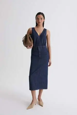 Scanlan Theodore Denim Tailored Skirt