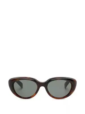 Saint Laurent Oval Frame Sunglasses - Brown