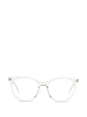 Saint Laurent Geometric Frame Glasses - Neutrals