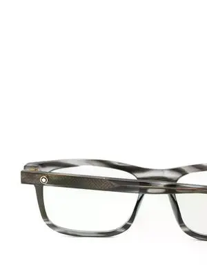 Montblanc Square-frame Eyeglasses - Grey