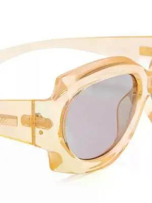 Le Specs Oval-frame Sunglasses - Orange