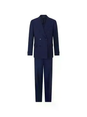Brooks Brothers Double-breasted Weave Virgin Wool Suit