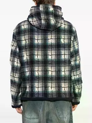 Loewe Plaid Hooded Jacket - Blue