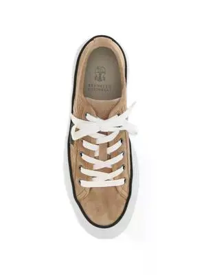 Brunello Cucinelli Monili-tab Leather Sneakers