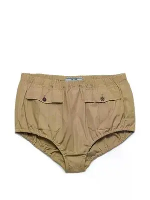 Prada Poplin Shorts - Neutrals