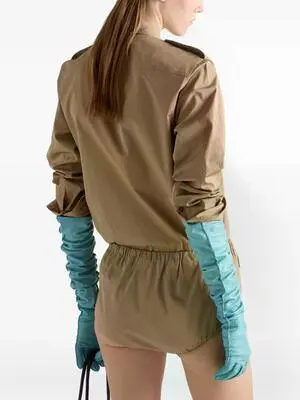 Prada Poplin Shorts - Neutrals