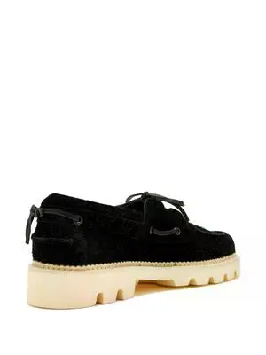 COLLEGIUM Beaded Lace-up Sneakers - Black