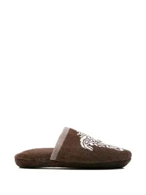 Versace Jacquard Medusa Slippers - Brown