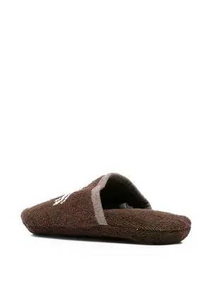 Versace Jacquard Medusa Slippers - Brown