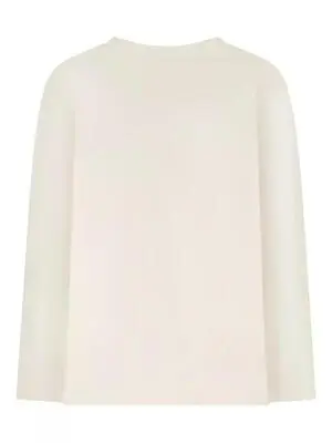 Max Mara Long-sleeved Embossed-logo Sweater