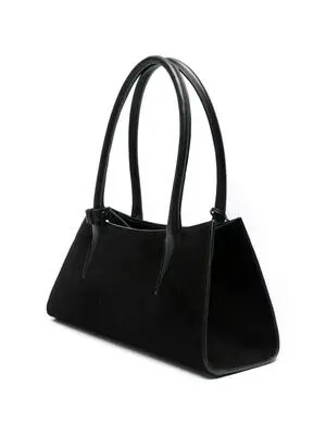 MUGLER Appliqué Shoulder Bag - Black