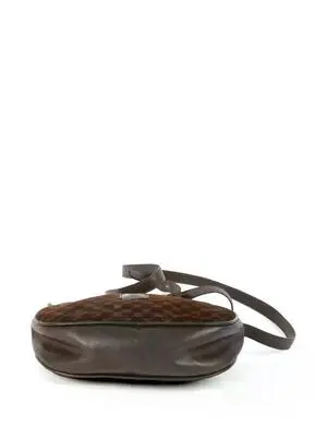 Celine Triomphe Suede Shoulder Bag