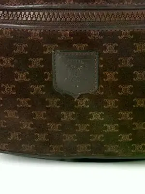 Celine Triomphe Suede Shoulder Bag