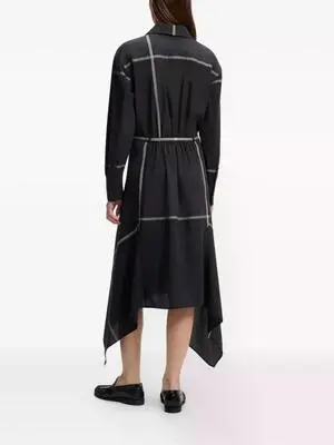 BOSS V-neck Belted Midi Dress