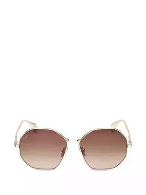 Max Mara Geometric Sunglasses - Gold