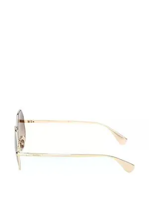 Max Mara Geometric Sunglasses - Gold