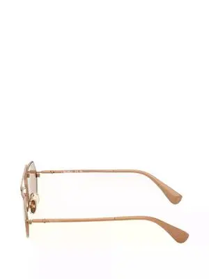 Max Mara Geometric-frame Sunglasses - Neutrals