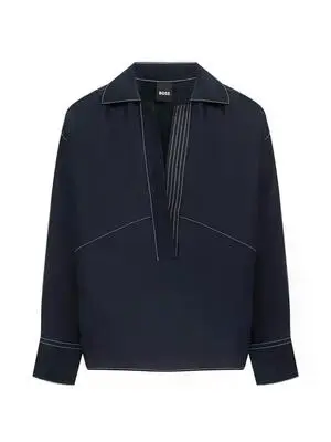 BOSS Contrast-stitching Blouse