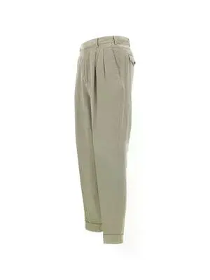 PT TORINO Buttoned Flap-pockets Trousers - Green