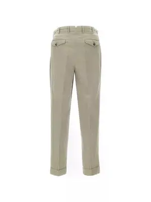 PT TORINO Buttoned Flap-pockets Trousers - Green