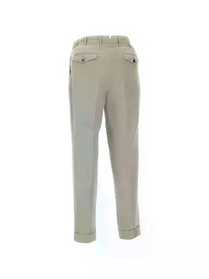 PT TORINO Buttoned Flap-pockets Trousers - Green