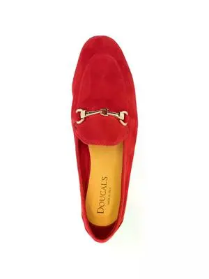 DOUCAL'S Hardware Suede Loafers - Red