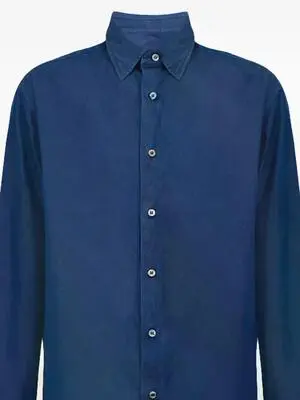 Brioni Regular Fit Cotton Shirt - Blue