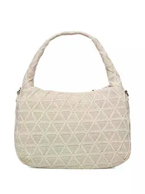 V°73 Braided Handle Logo Shoulder Bag - Neutrals