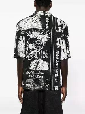 LỰU ĐẠN Skull-print Shirt
