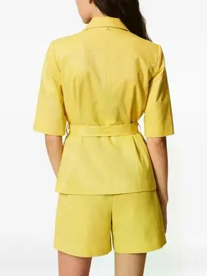 TWINSET Short-sleeved Belted Blazer - Yellow